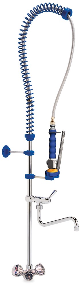 Pre-rinse shower: surface-mounted model with intermediate tap - inox ...