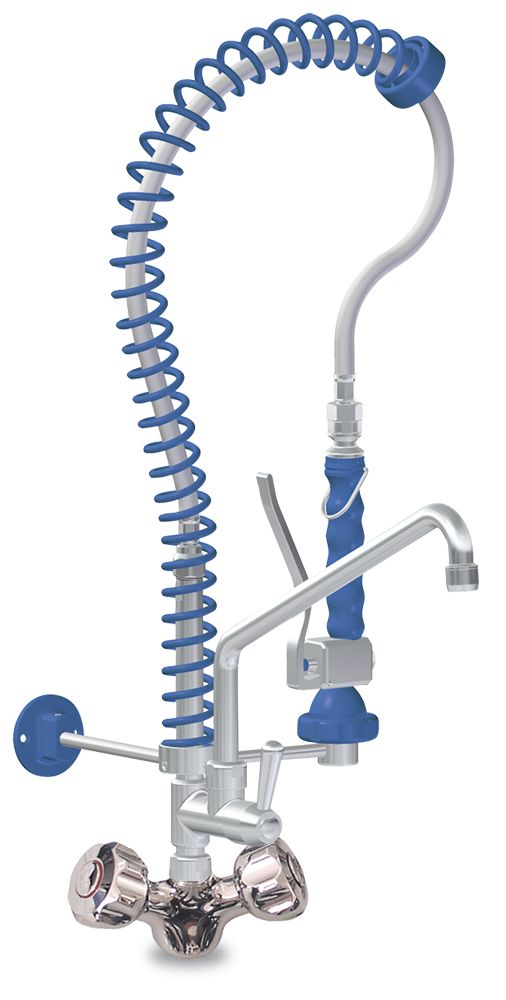 Pre-rinse shower small model with intermediate tap - - inox-rvs.com ...