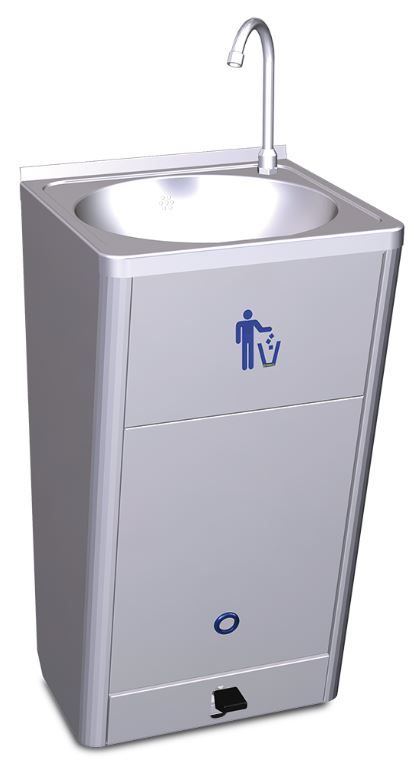 Mobile sink with built-in water tank with high flow - inox-rvs.com ...