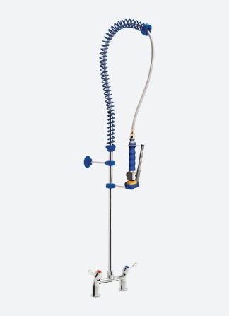 Pre-rinse shower: single-hole model with elbow operation - inox-rvs.com ...