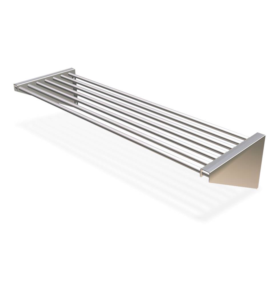 Tube shelf with wall mounting - INOX RVS FOR FOOD INDUSTRY