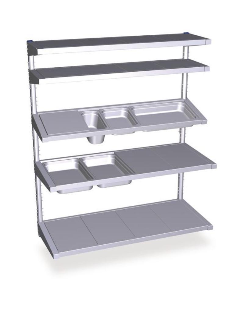 Standard wallfixed rack - INOX RVS FOR FOOD INDUSTRY