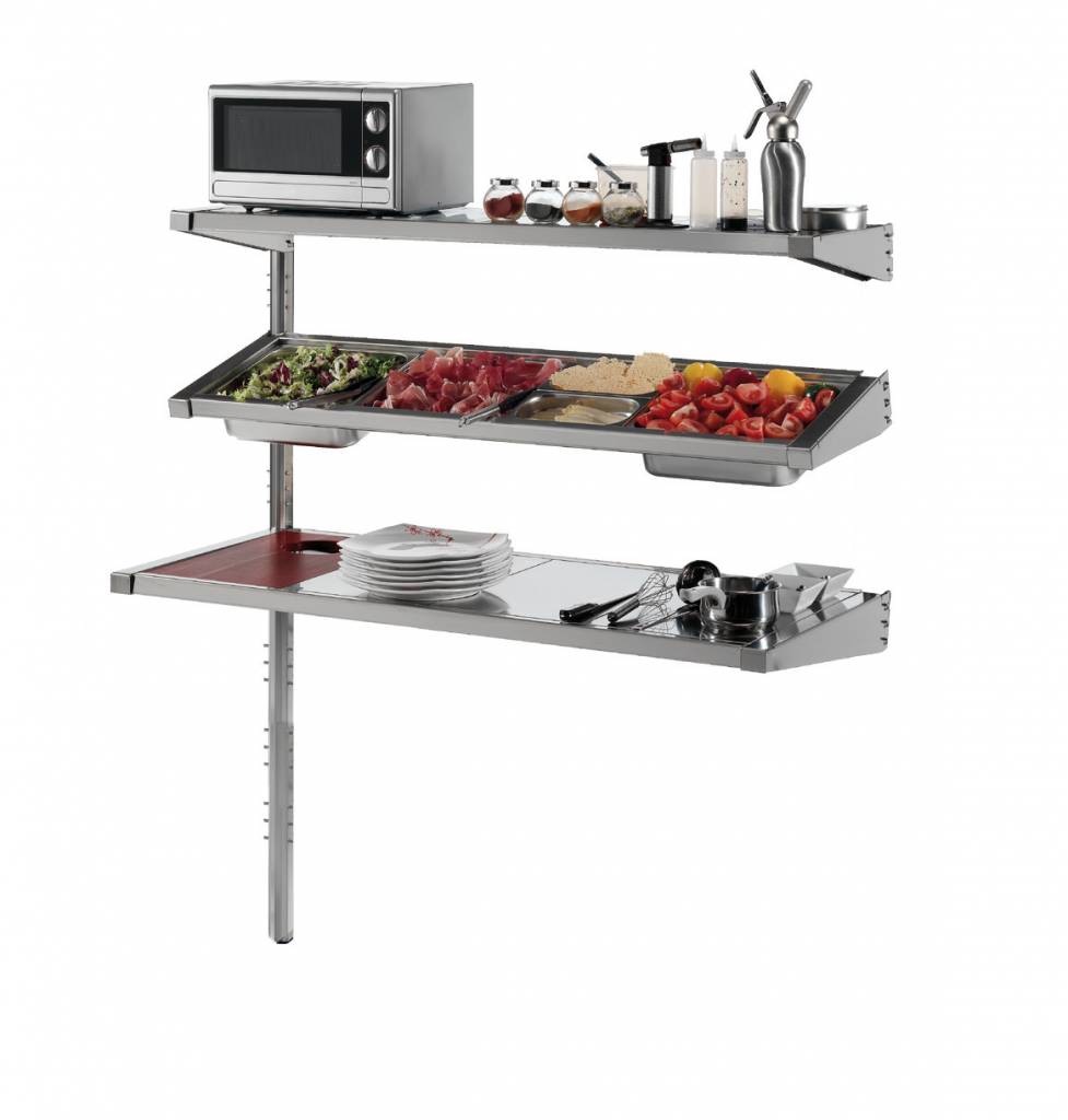 Extension for standard wallfixed rack - INOX RVS FOR FOOD INDUSTRY