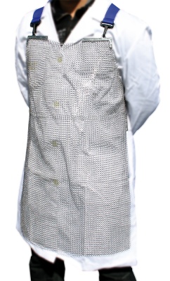 Protective mesh apron in stainless steel - INOX RVS FOR FOOD INDUSTRY