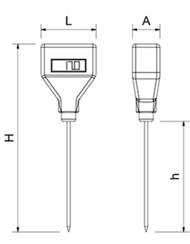 Electronic thermometer with probe - INOX RVS FOR FOOD INDUSTRY