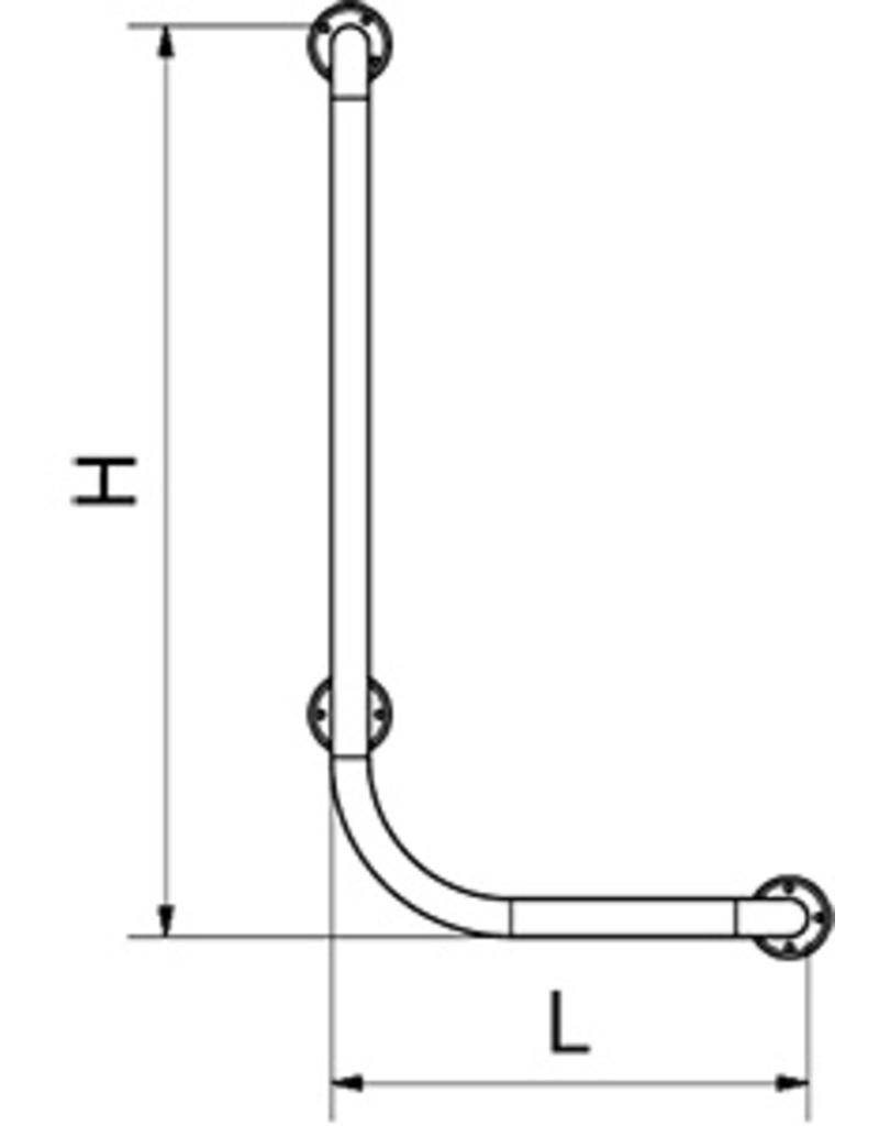 L-shaped support bar - INOX RVS FOR FOOD INDUSTRY