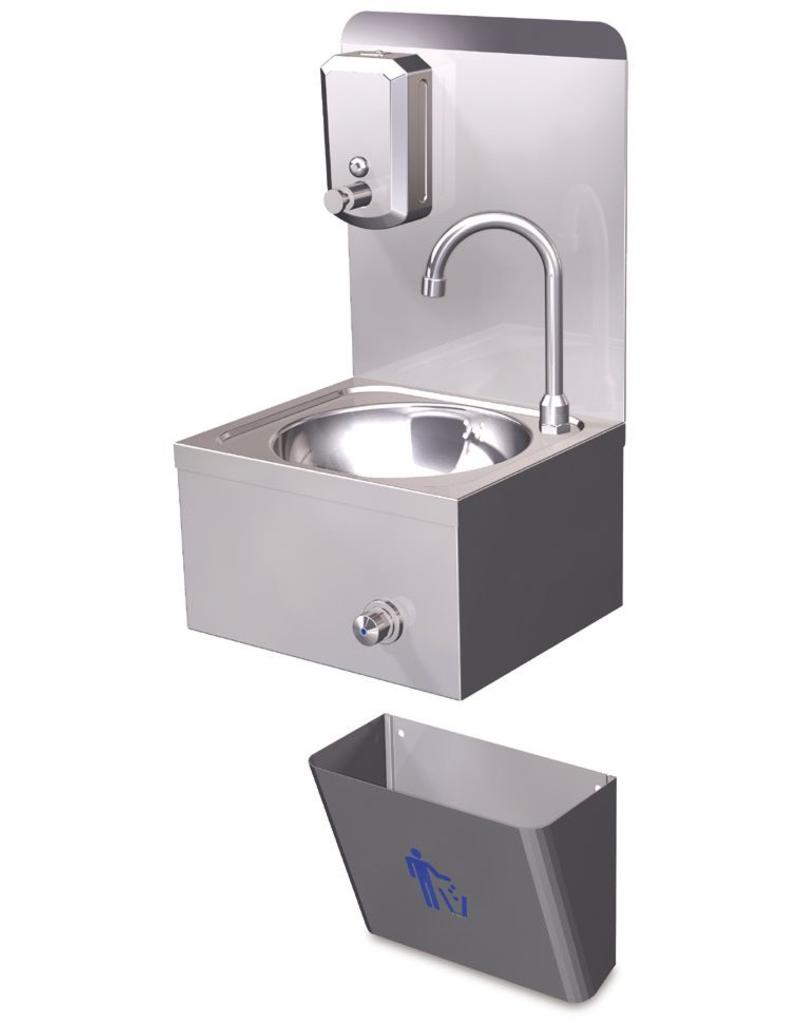 Hand wash basin: XSmall - wall-mounted - INOX RVS FOR FOOD INDUSTRY