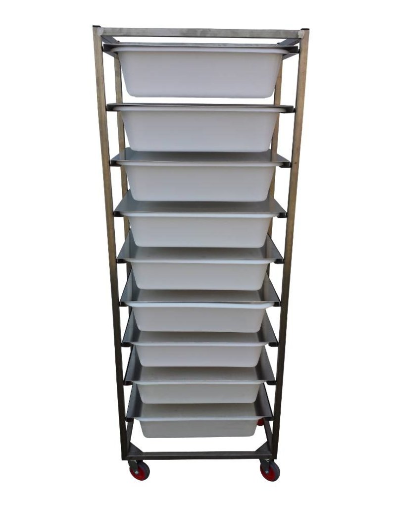 Raw materials tower with 9 containers with lids - INOX RVS FOR FOOD ...