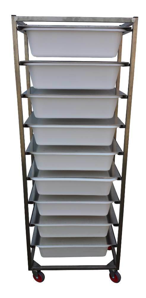 Raw materials tower with 9 containers with lids - INOX RVS FOR FOOD ...