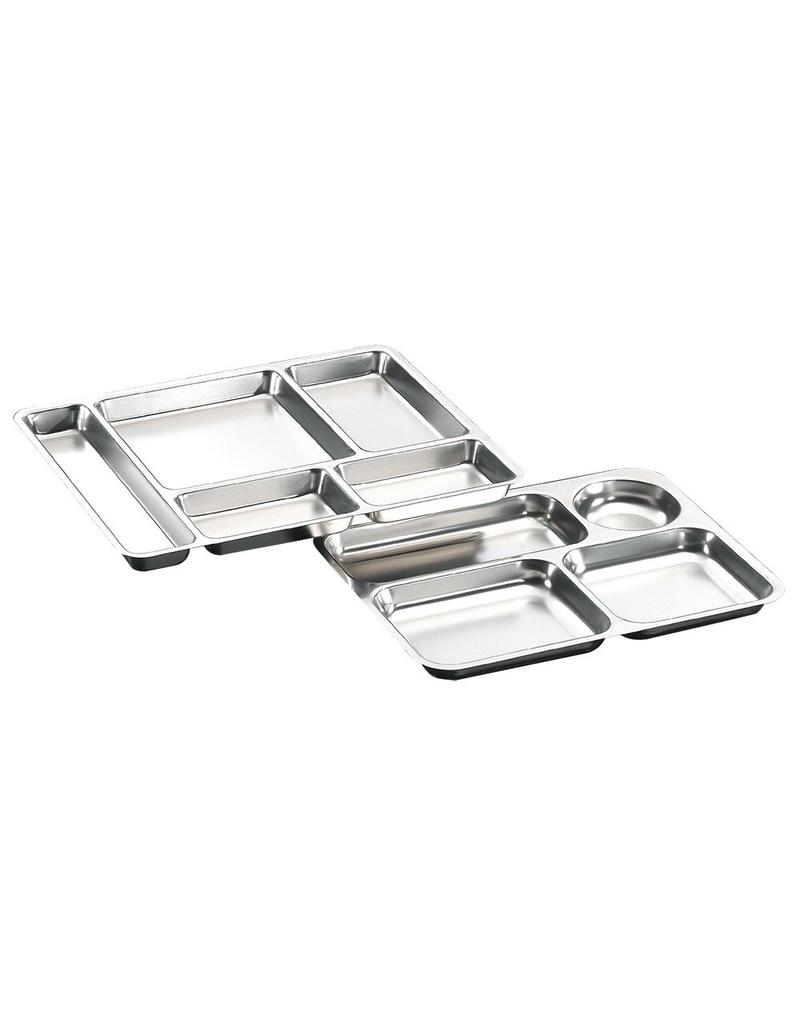 Menu tray in stainless steel - INOX RVS FOR FOOD INDUSTRY