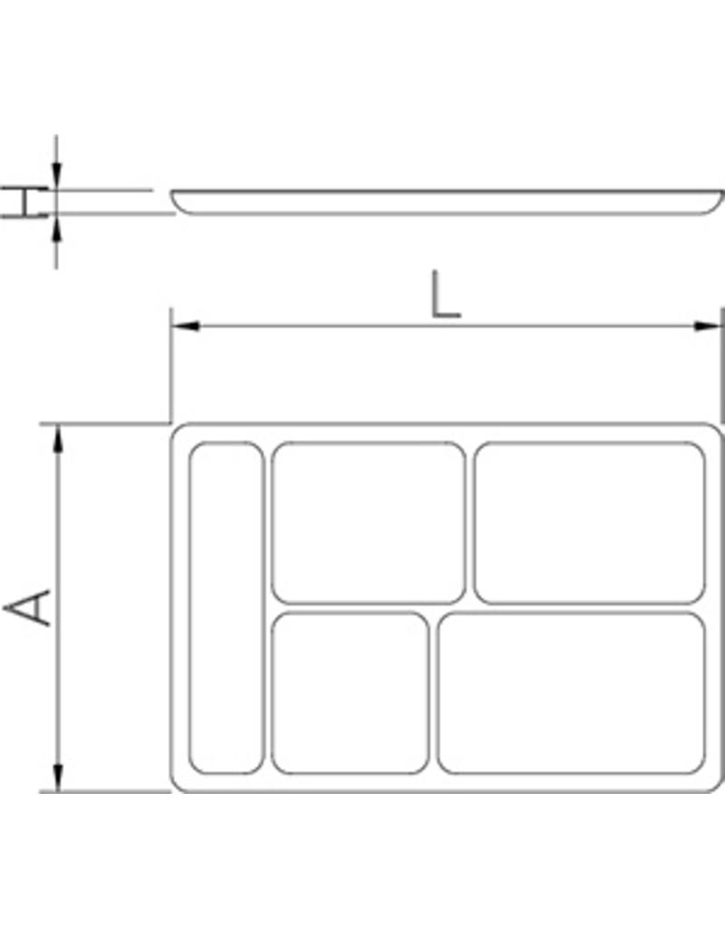 Menu tray in stainless steel - INOX RVS FOR FOOD INDUSTRY