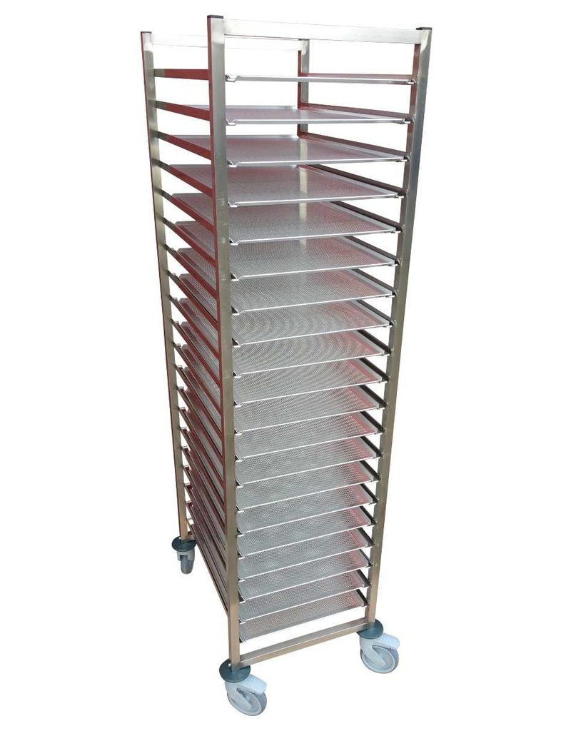 Plate rack shelf trolley 400x600mm - INOX RVS FOR FOOD INDUSTRY