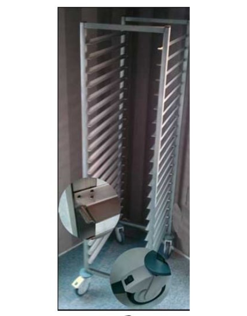 Plate rack shelf trolley 400x600mm - INOX RVS FOR FOOD INDUSTRY