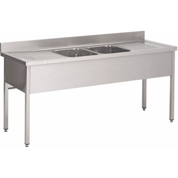 Washing-up basin 2 basins in the middle of the furniture 2000x700mm ...