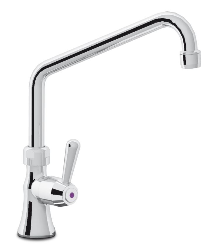 Rotating tap with single inlet - elevated model - INOX RVS FOR FOOD ...