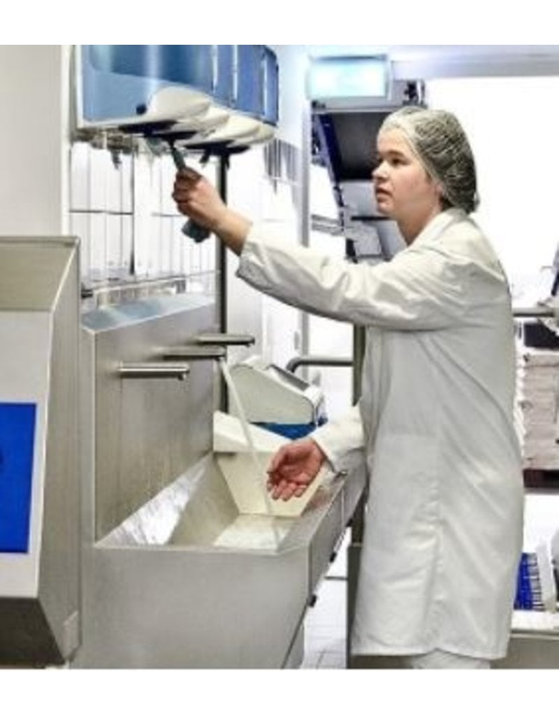 Hand wash gutter 2x2 taps - INOX RVS FOR FOOD INDUSTRY