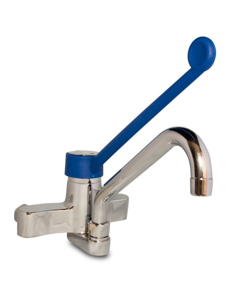 Mixer tap with wall mount and elbow control - INOX RVS FOR FOOD INDUSTRY
