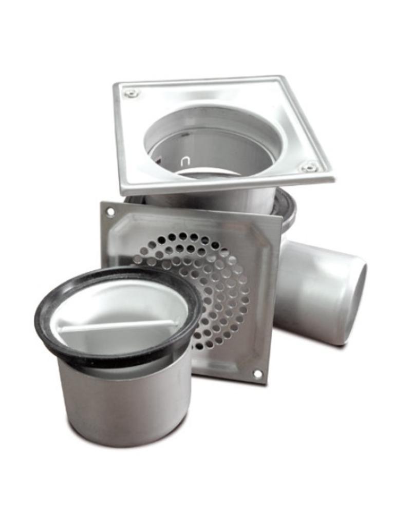 Exhaust grille with corner tube - INOX RVS FOR FOOD INDUSTRY