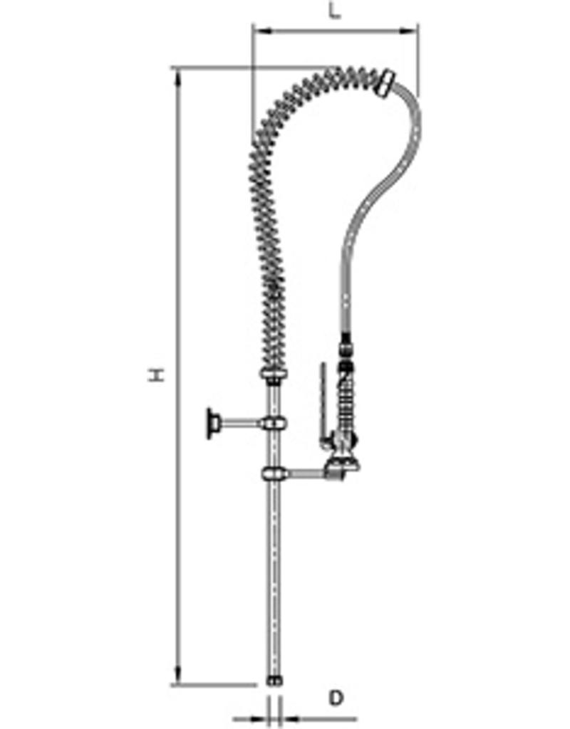 Basic pre-rinse shower - INOX RVS FOR FOOD INDUSTRY