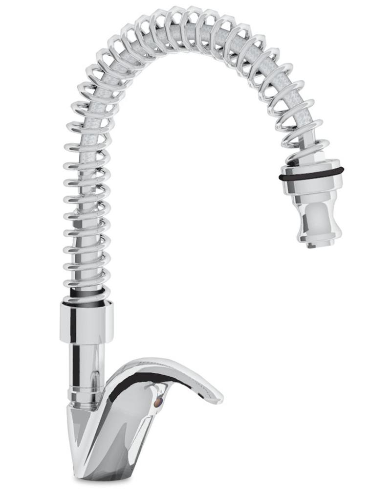 Curved Double Inlet Faucet - INOX RVS FOR FOOD INDUSTRY