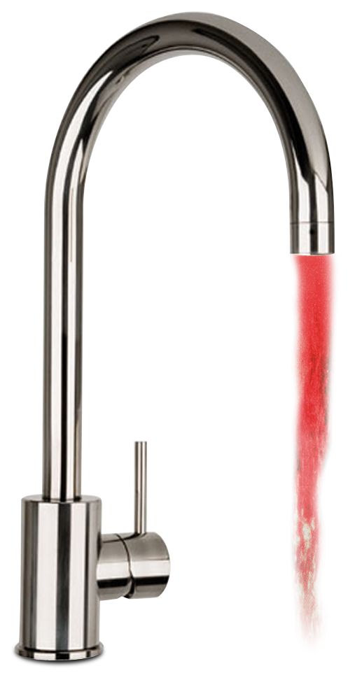Mixing tap with LED indicator - INOX RVS FOR FOOD INDUSTRY