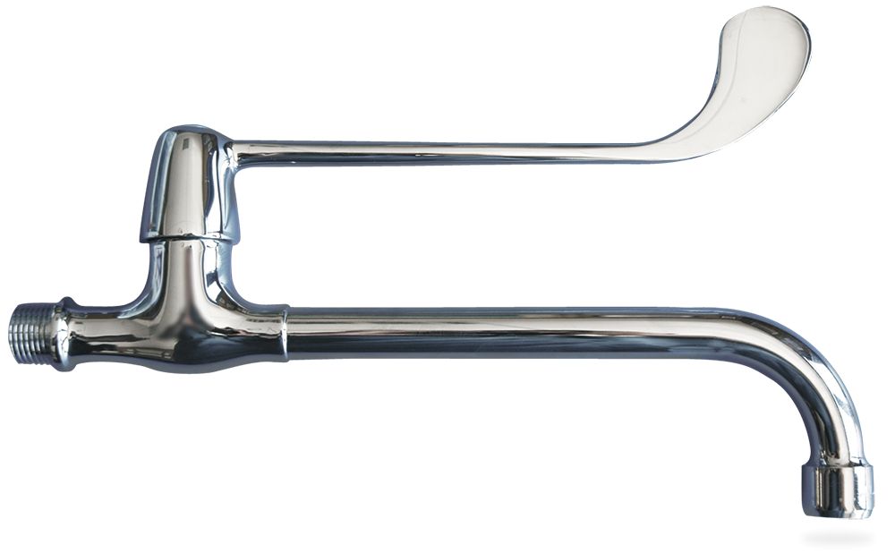 Single tap with elbow operation - INOX RVS FOR FOOD INDUSTRY