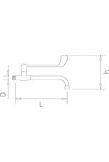 Single tap with elbow operation - INOX RVS FOR FOOD INDUSTRY