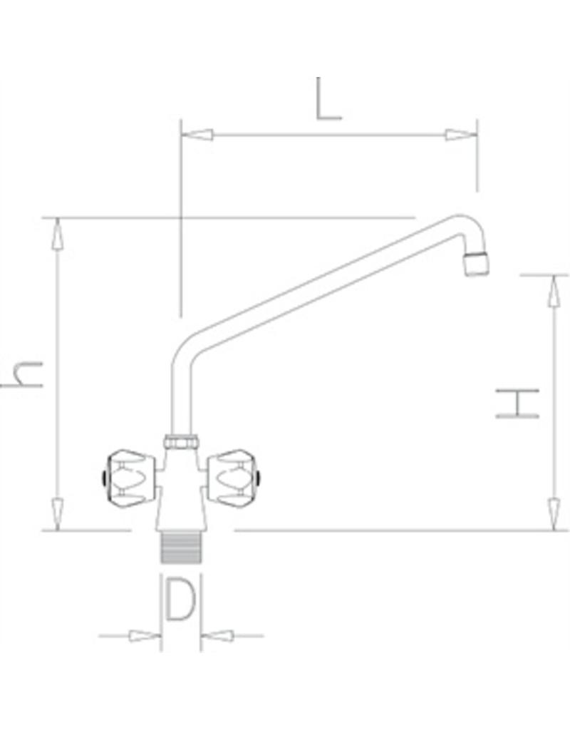 Insulated mixing tap - INOX RVS FOR FOOD INDUSTRY