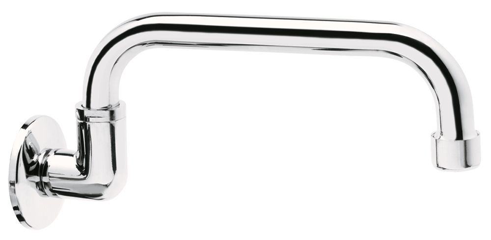 Curved spout with wall mounting - INOX RVS FOR FOOD INDUSTRY