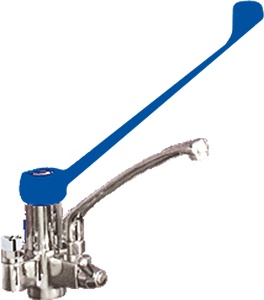 Double inlet with a handle tap - INOX RVS FOR FOOD INDUSTRY