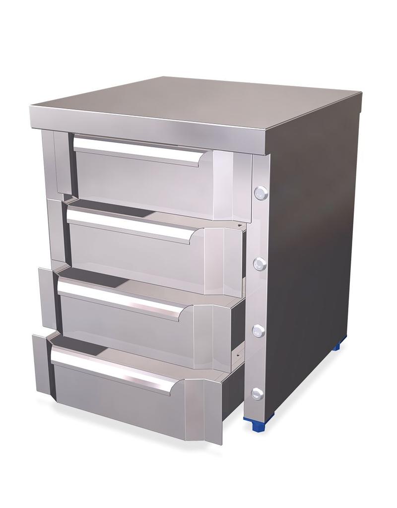 Modular box with 4 drawers - INOX RVS FOR FOOD INDUSTRY