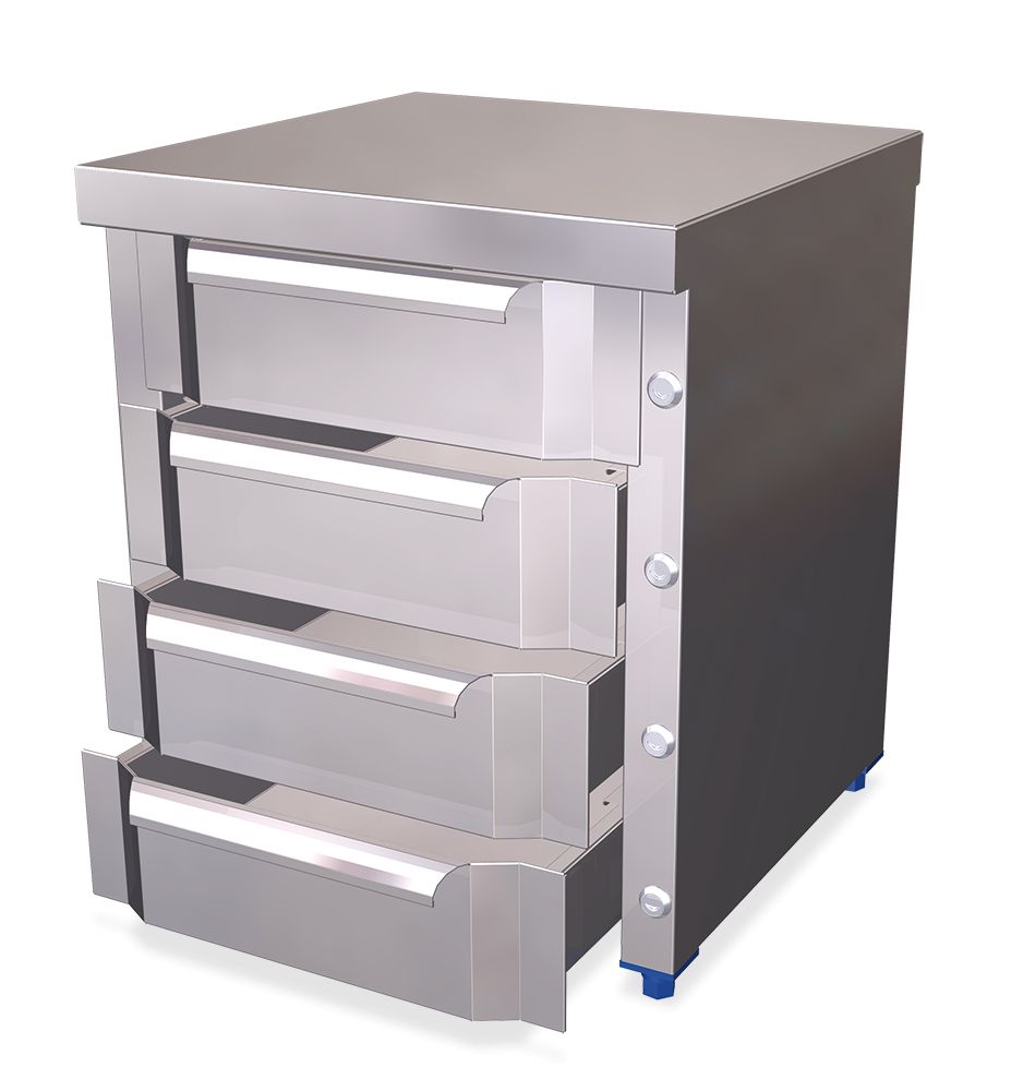 Modular box with 4 drawers - INOX RVS FOR FOOD INDUSTRY