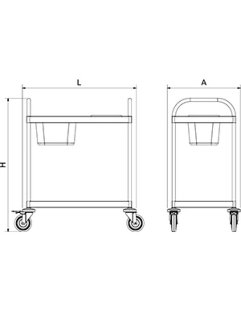 Collection trolley - INOX RVS FOR FOOD INDUSTRY