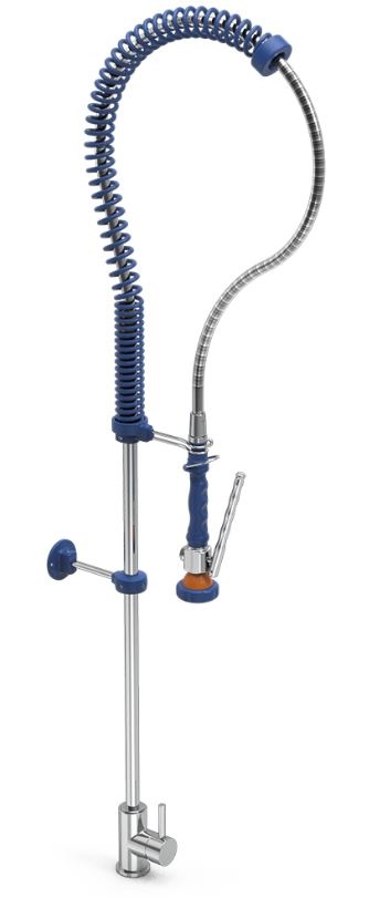 Pre-rinse shower with shut-off valve with elbow control - INOX RVS FOR ...