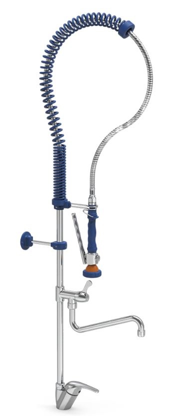 Pre-rinse shower with shut-off valve with elbow control - INOX RVS FOR ...