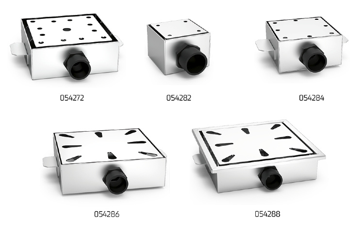 Stainless steel floor drain with siphon and vertical drain - INOX RVS ...