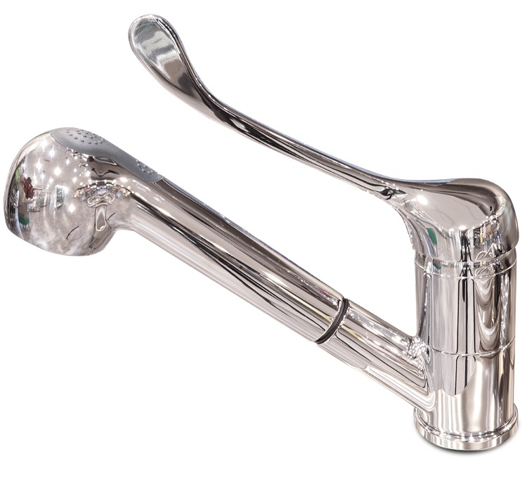 Mixer tap with elbow operation - INOX RVS FOR FOOD INDUSTRY