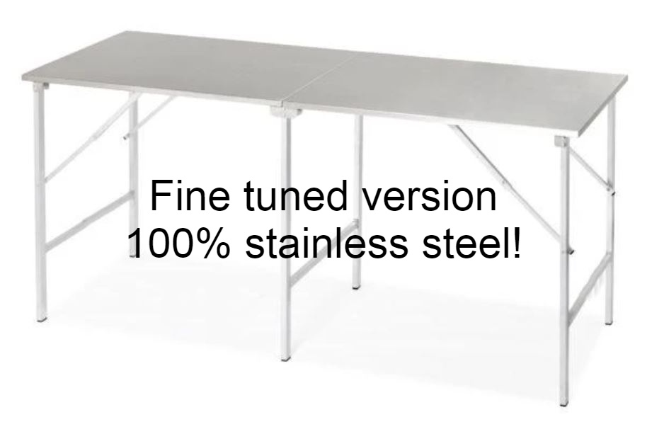 standard stainless steel folding table - INOX RVS FOR FOOD INDUSTRY