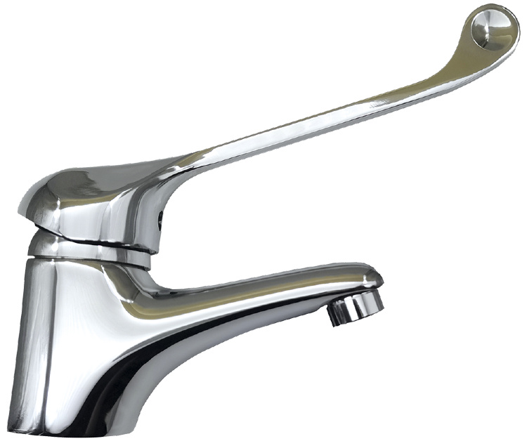 Hand wash tap with long lever - INOX RVS FOR FOOD INDUSTRY