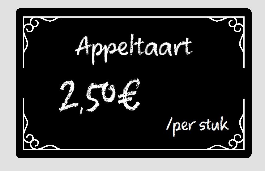 Food store price labels - INOX RVS FOR FOOD INDUSTRY