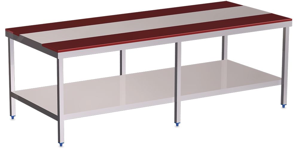 Double cutting table with shelf - INOX RVS FOR FOOD INDUSTRY
