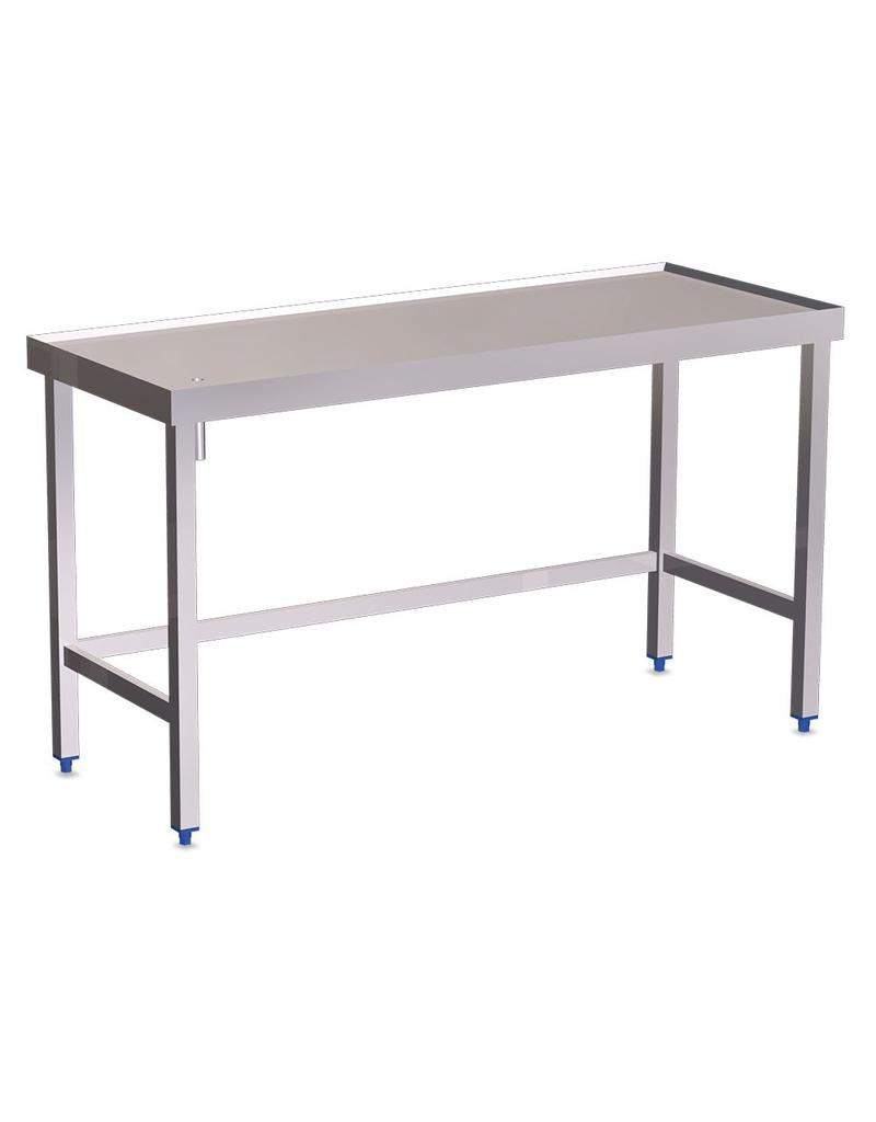 Table with gutter, raised edges without shelf - INOX RVS FOR FOOD INDUSTRY