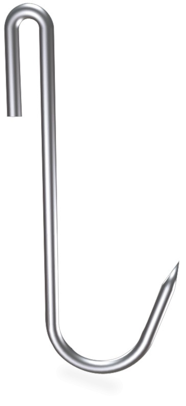 Heavy J-shape hooks - INOX RVS FOR FOOD INDUSTRY