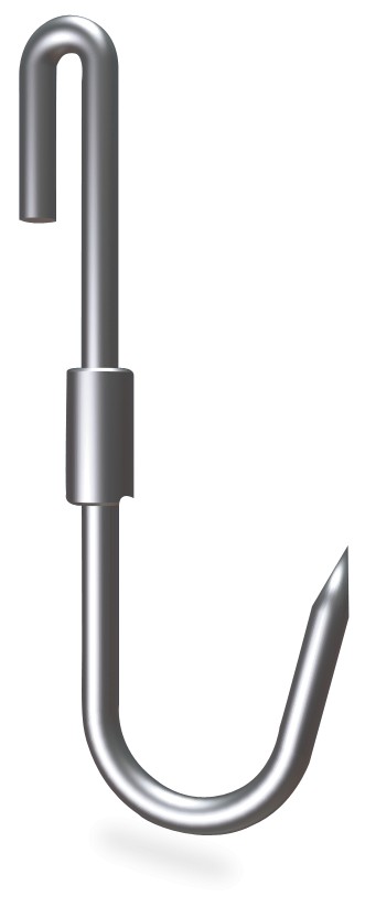 Swivel J-shaped hook - INOX RVS FOR FOOD INDUSTRY