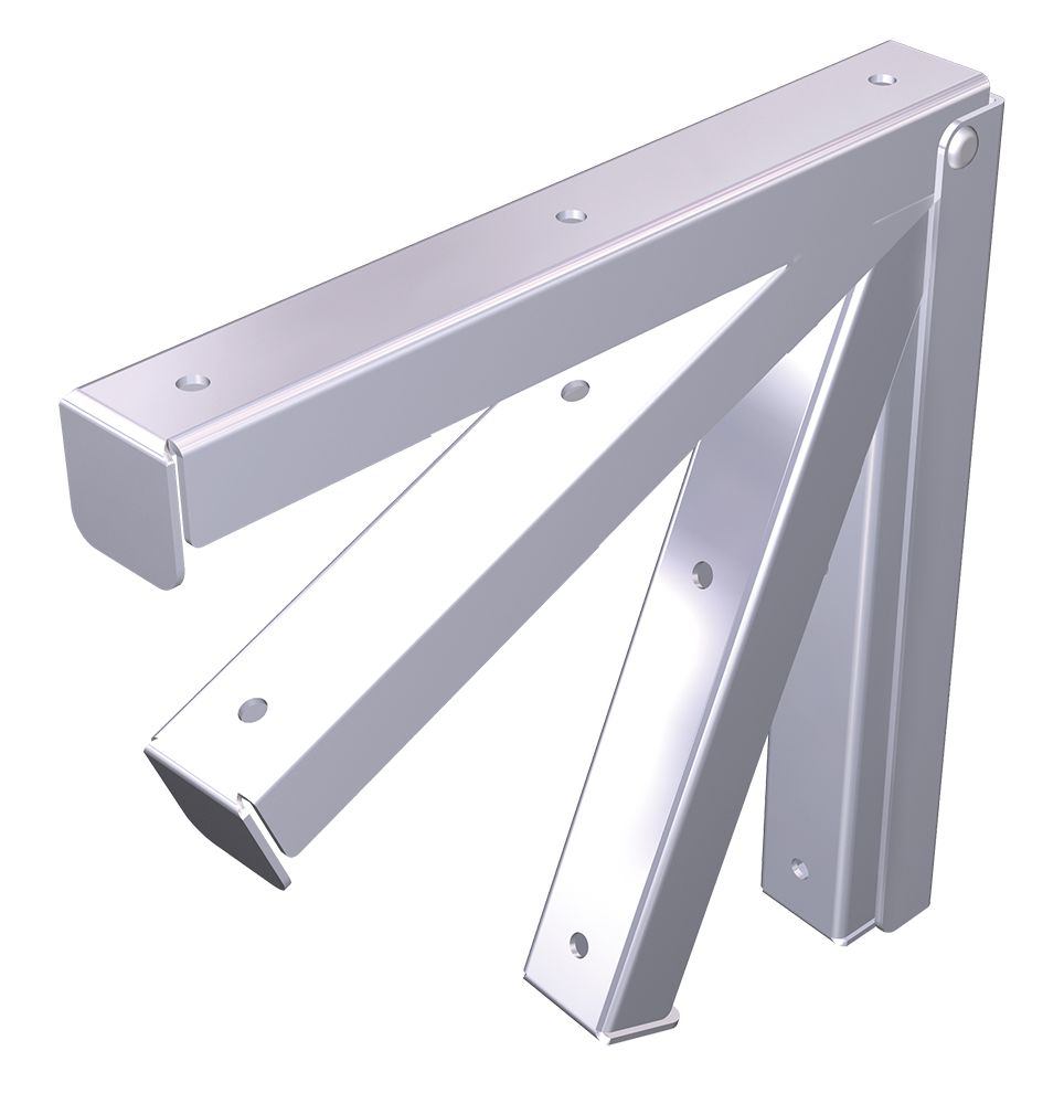 Foldable bracket for shelves - INOX RVS FOR FOOD INDUSTRY
