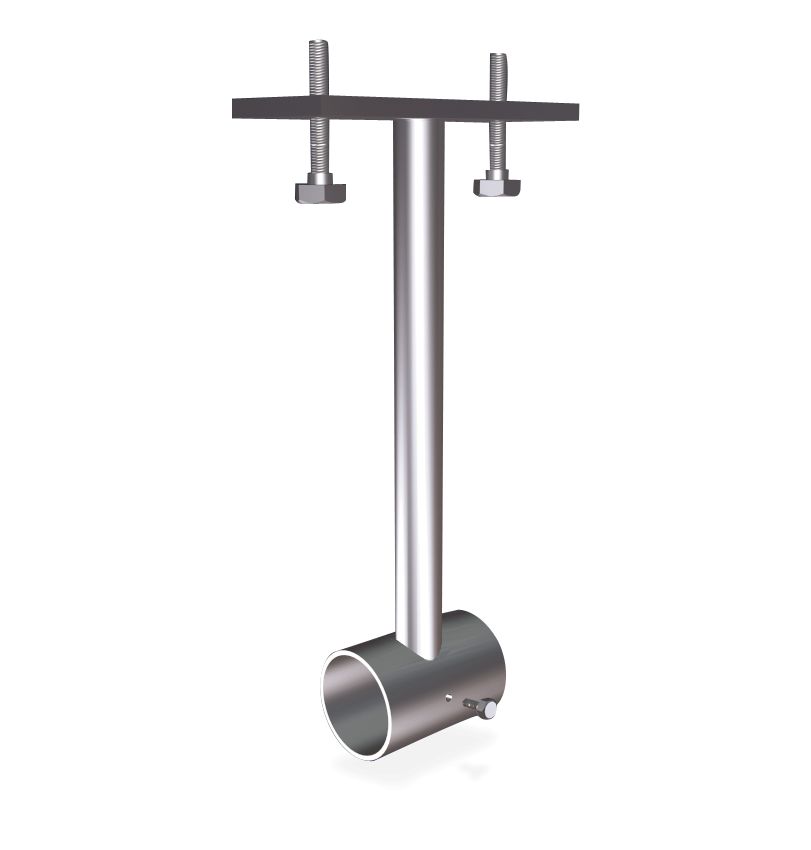 Support for pipes ceiling mounting - INOX RVS FOR FOOD INDUSTRY