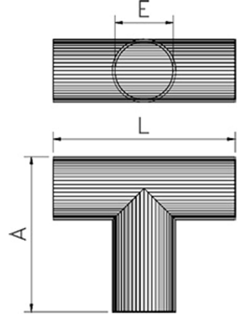 T-shaped tube - INOX RVS FOR FOOD INDUSTRY