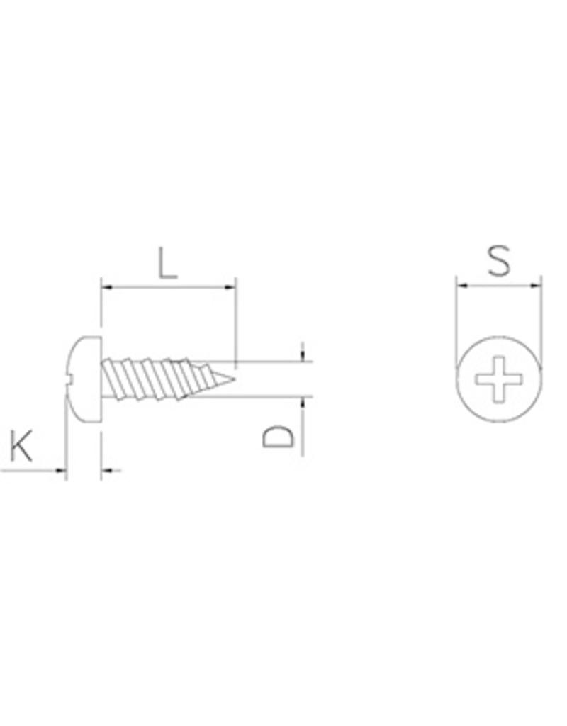Self-tapping screw - INOX RVS FOR FOOD INDUSTRY