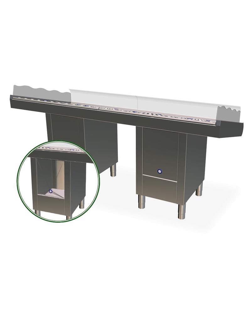 Fish counter with support - INOX RVS FOR FOOD INDUSTRY