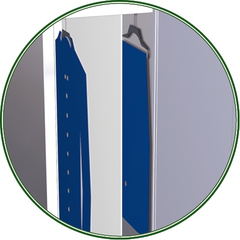 Locker separator - divide width - INOX RVS FOR FOOD INDUSTRY